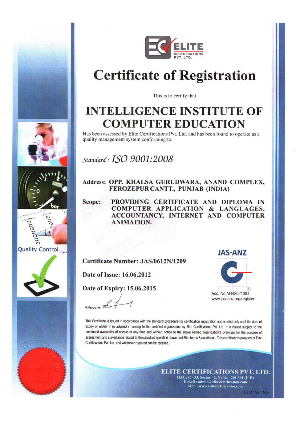 IICE INTELLIGENCE INSTITUTE OF COMPUTER